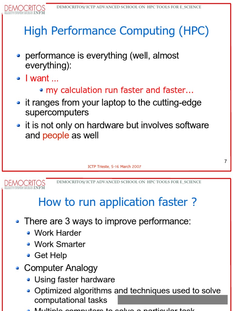 High Performance Computing (HPC) : Performance Is Everything (Well, Almost Everything ...