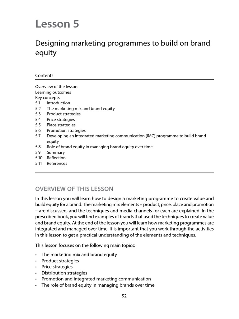 Lesson 5 | PDF | Brand | Marketing