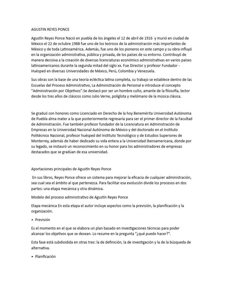 Agustin Reyes Ponce | PDF | Negocios | Autosuperación