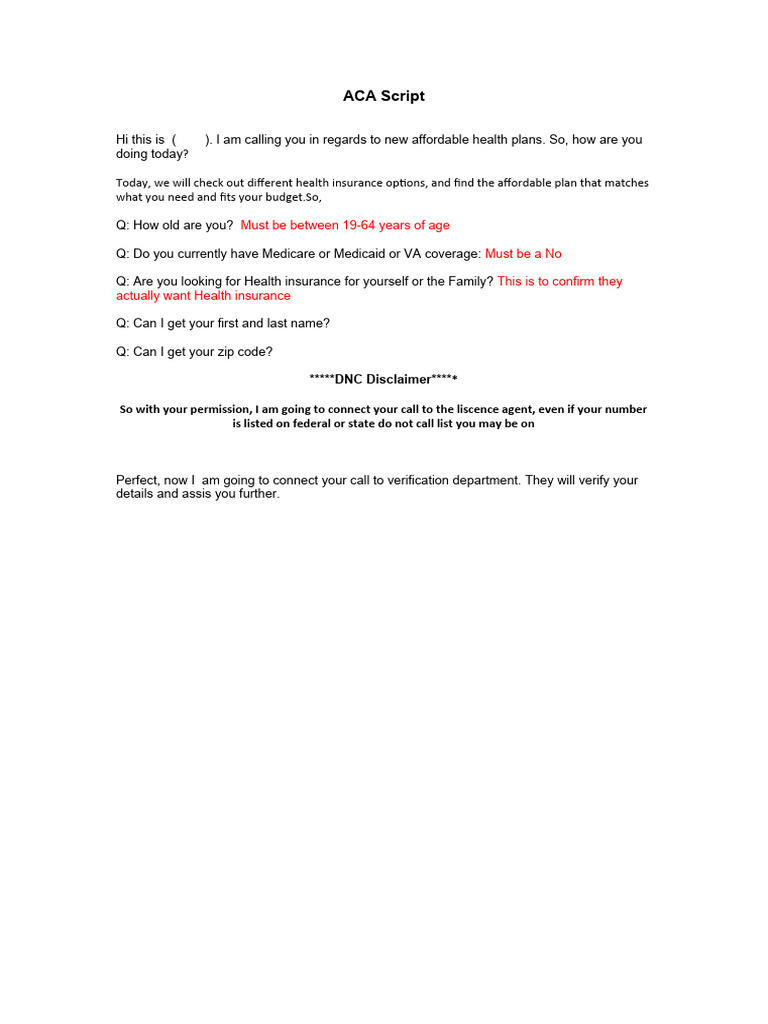 ACA Script | PDF | Career & Growth