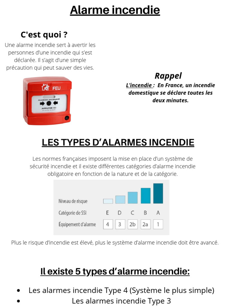 Types et normes des alarmes incendie | PDF | Sécurité