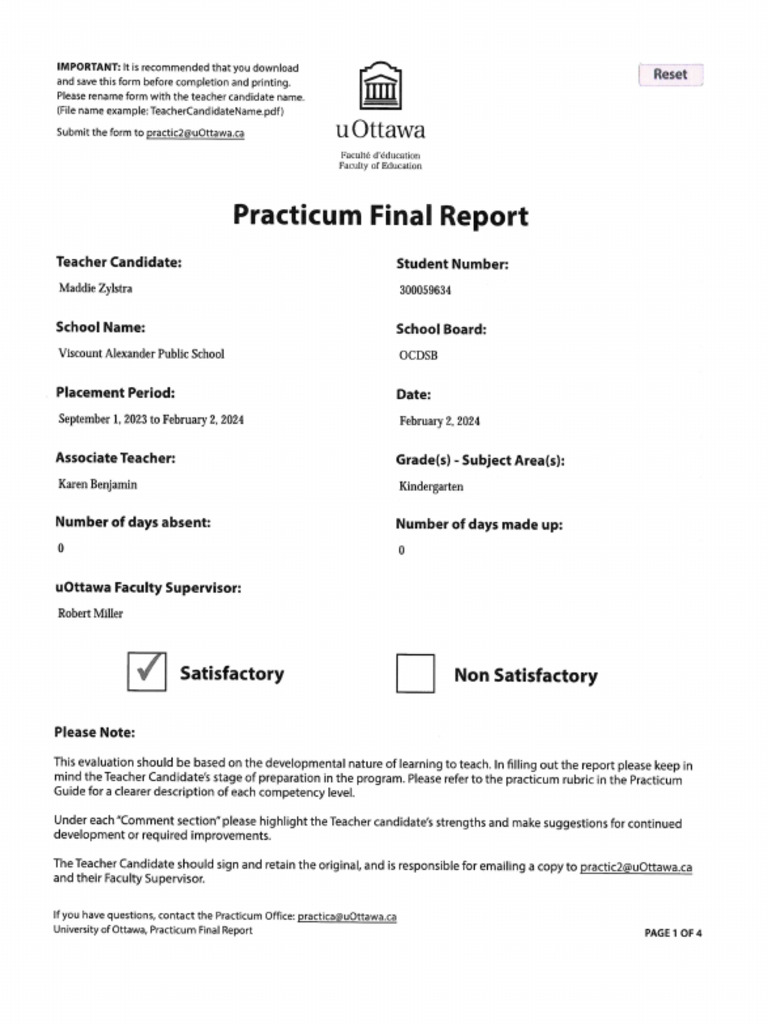 Final Practicum Report 2024 | PDF
