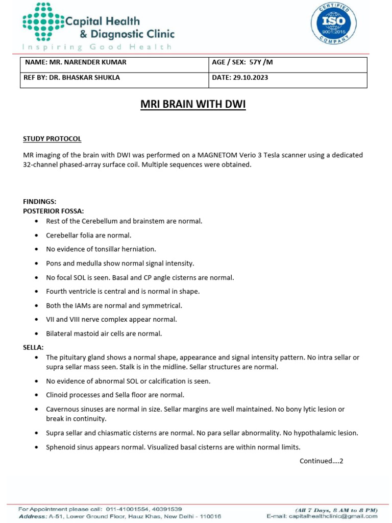 NARENDER KUMAR Lab Reports | PDF | Cerebellum | Cerebral Hemisphere