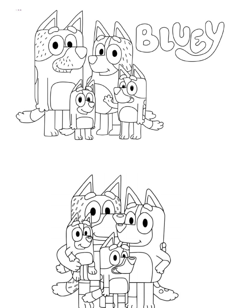 Bluey para pintar | PDF