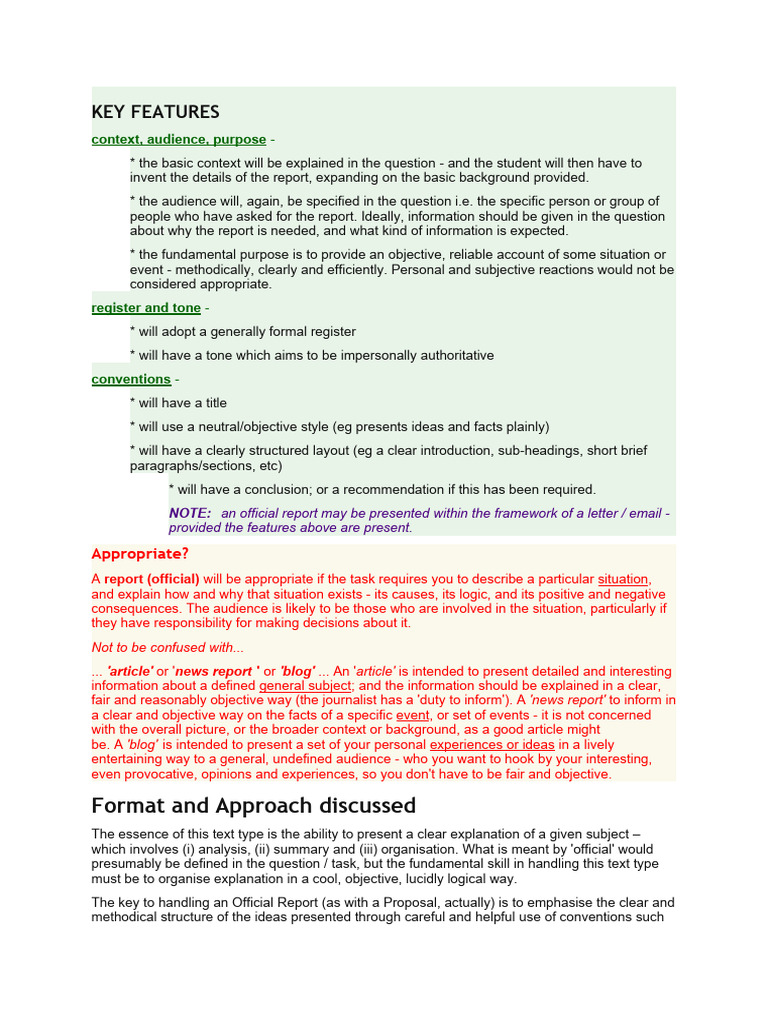 Writing An Official Report | PDF | Information | Experience