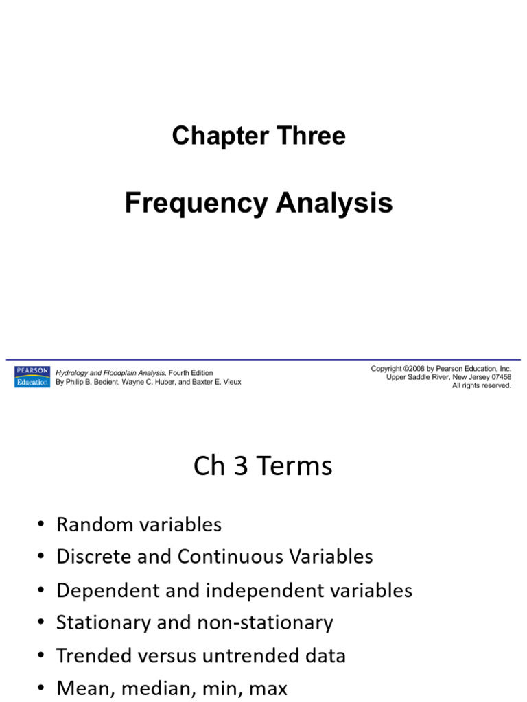 Lecture23-27 FrequencyAnalysis&Mgmt | PDF | Skewness | Probability Density Function