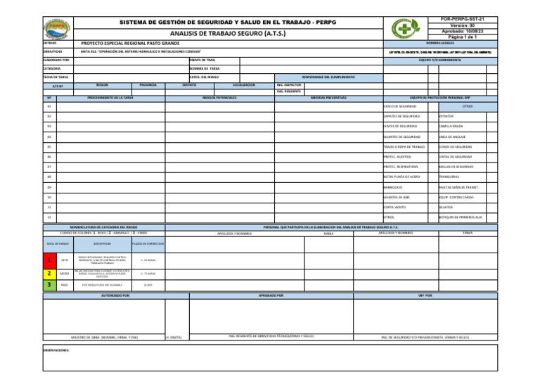 For Perpg SST 21 Asignación de Trabajo Seguro | PDF For Perpg SST 21 Asignación de Trabajo Seguro | PDF
