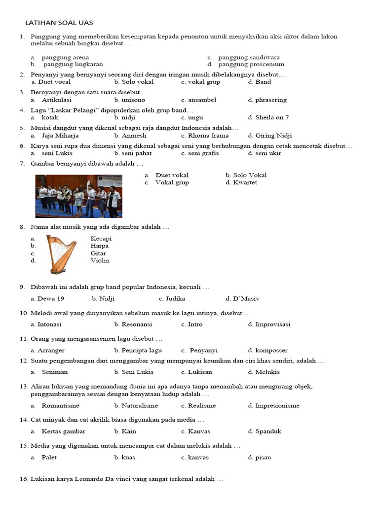 Latihan Soal Us SBK | PDF