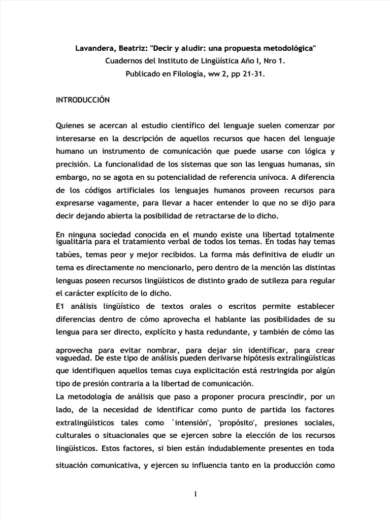 PDF Lavandera Decir y Aludir - Compress | PDF | Verbo | Asunto (gramática)