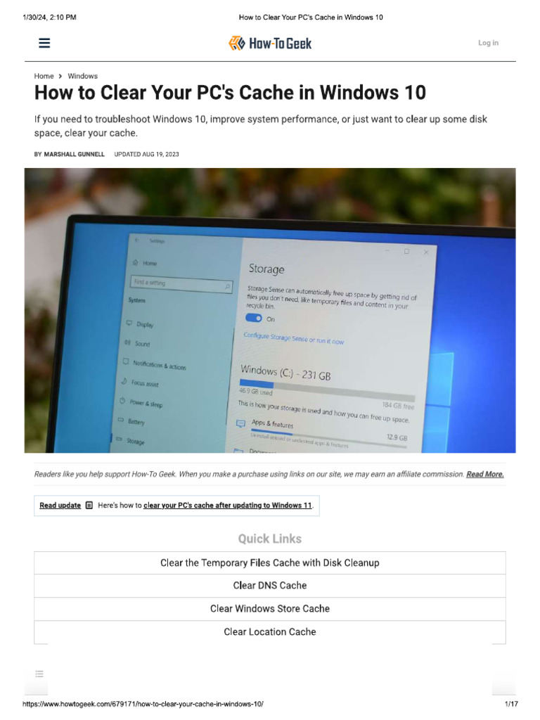 How To Clear Cache | PDF