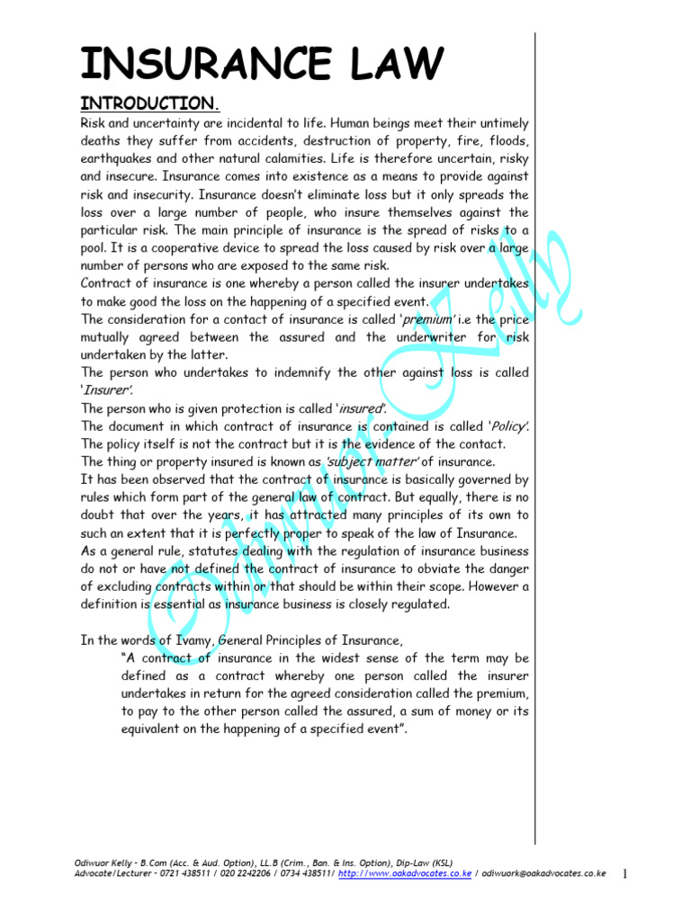 INSURANCE-LAW For DPSM 7 | PDF | Insurance | Reinsurance