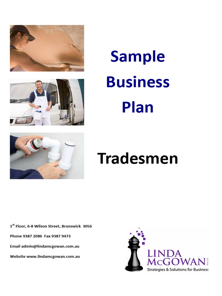 Plumbing Company Business Plan Example | PDF | Business Plan | Startup ...