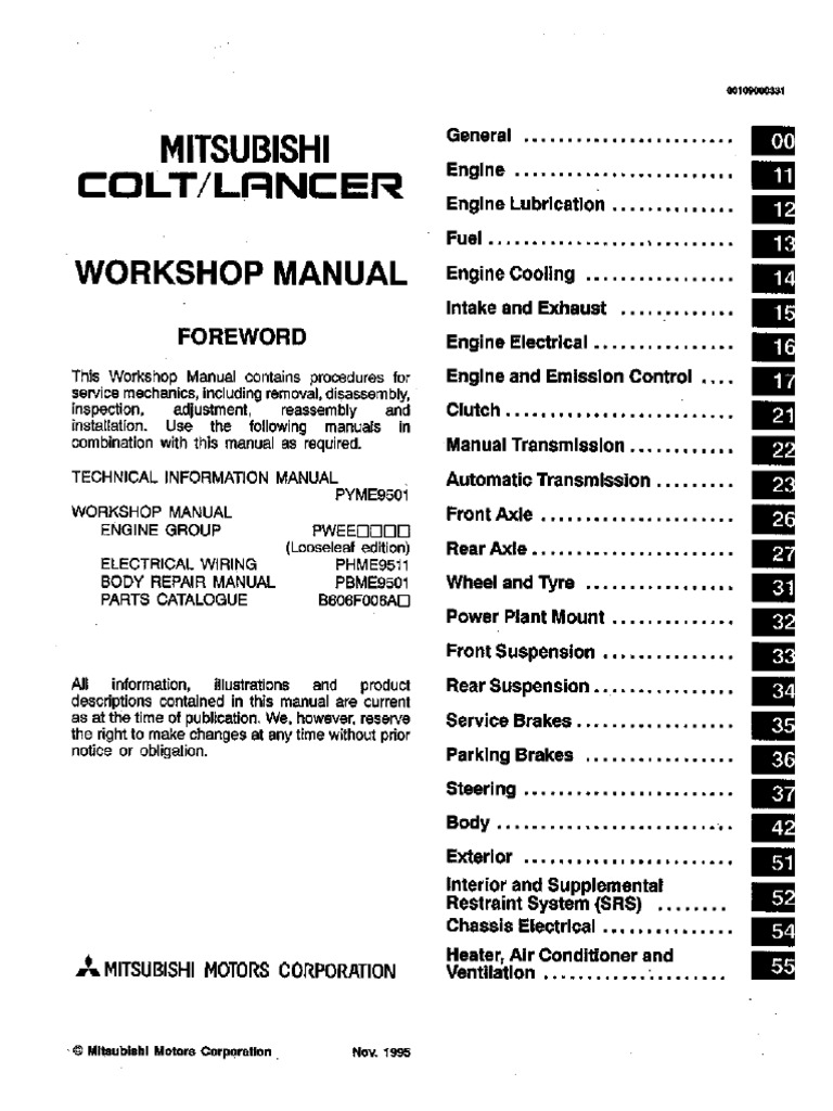 Mitsubishi-Lancer 1996 en Manual de Taller B7f2ad3d2b | PDF