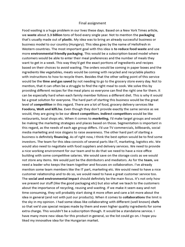 Final Assignment | PDF | Marketing | Customer