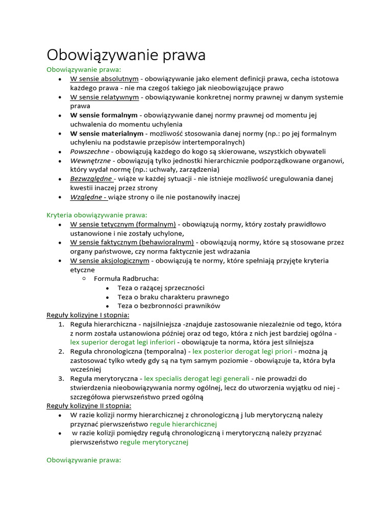 Obowiązywanie Prawa | PDF
