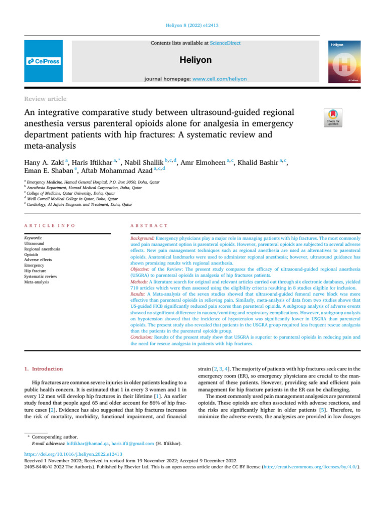 Heliyon: Review Article | PDF | Pain Management | Opioid