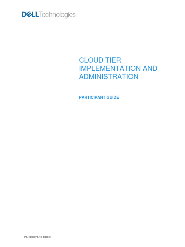 Cloud Tier Implementation and Administration Participant Guide PDF ...