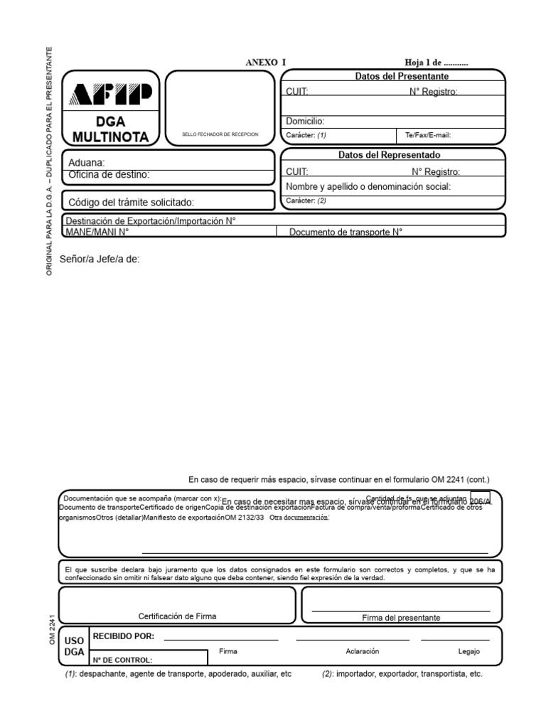 Multinota Om 2241 | PDF