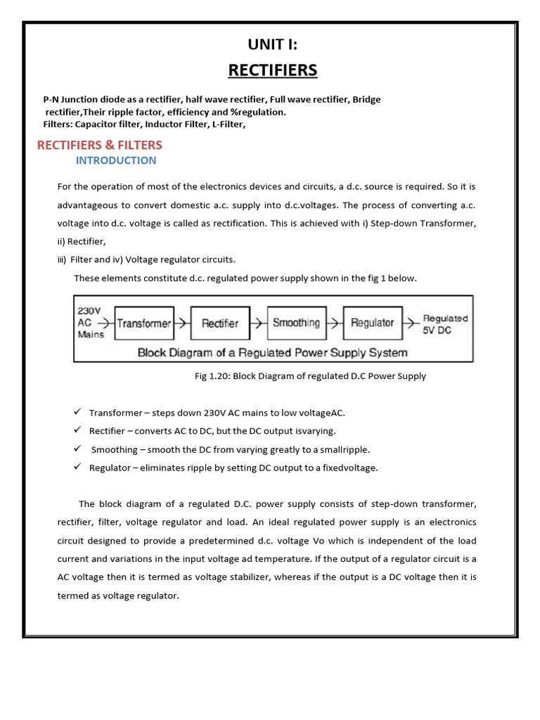 Electronic Device and Circuits | PDF | Rectifier | Capacitor