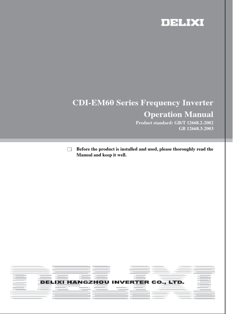 Pages From HDM VFD Manual | PDF | Power Inverter | Electrical Engineering