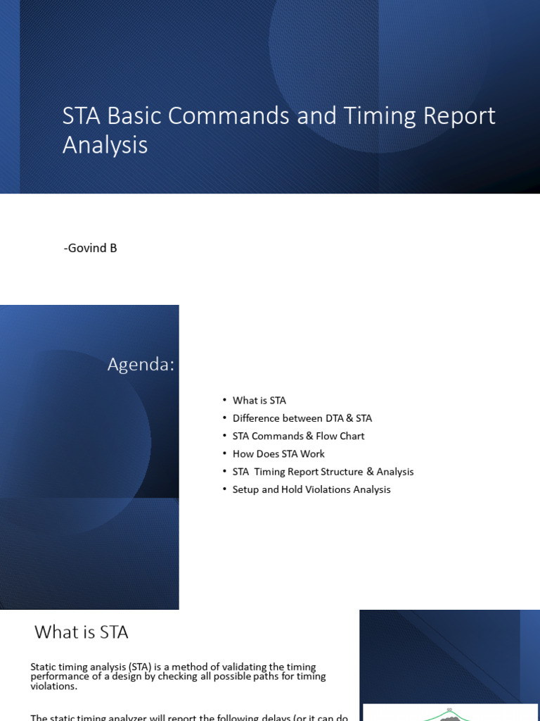 Sta Basic Commands And Timing Report Analysis Pdf Logic Gate Spice