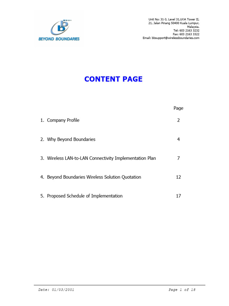 PJHPilot Site Installation Proposal | PDF | Computer Network | Wireless
