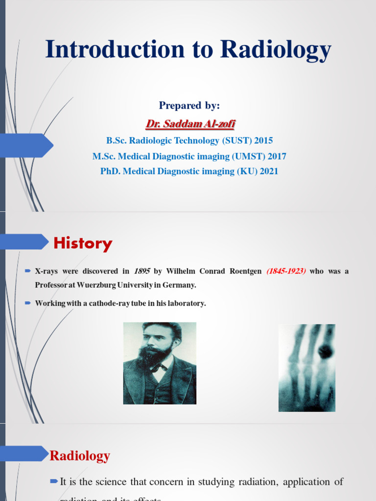 Introduction To Radiology | PDF | Magnetic Resonance Imaging | Ct Scan