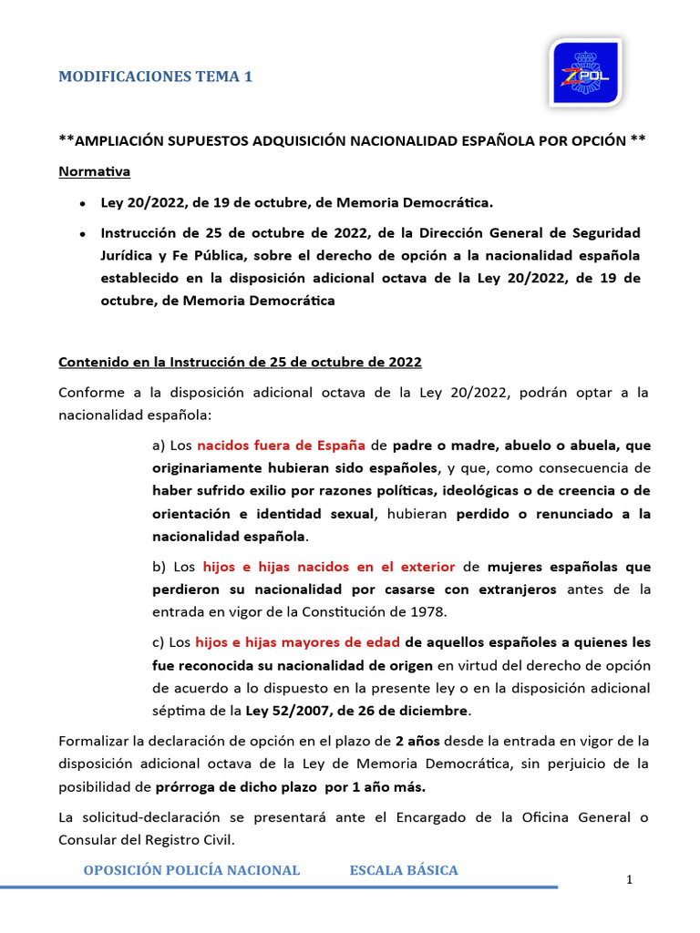 Modificaciones Tema 1 | PDF | Justicia | Crimen y violencia