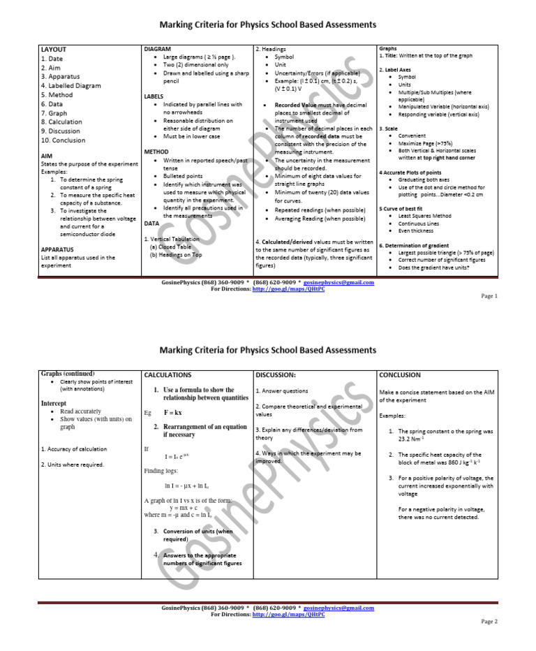 Physics Criteria | PDF | Significant Figures | Cartesian Coordinate System