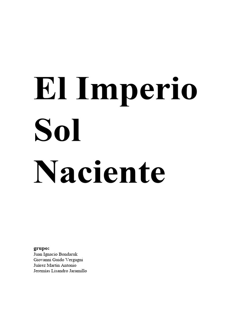 Impacto del Imperio del Sol Naciente | PDF | Bombardeos atómicos de ...