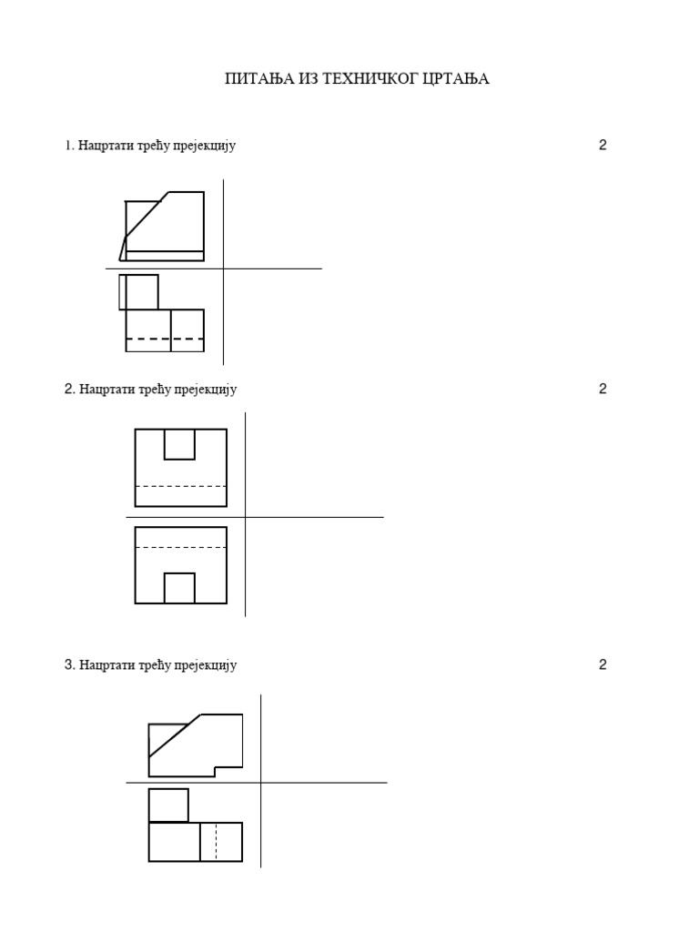 Tehnicko Crtanje 2012-Pitanja | PDF