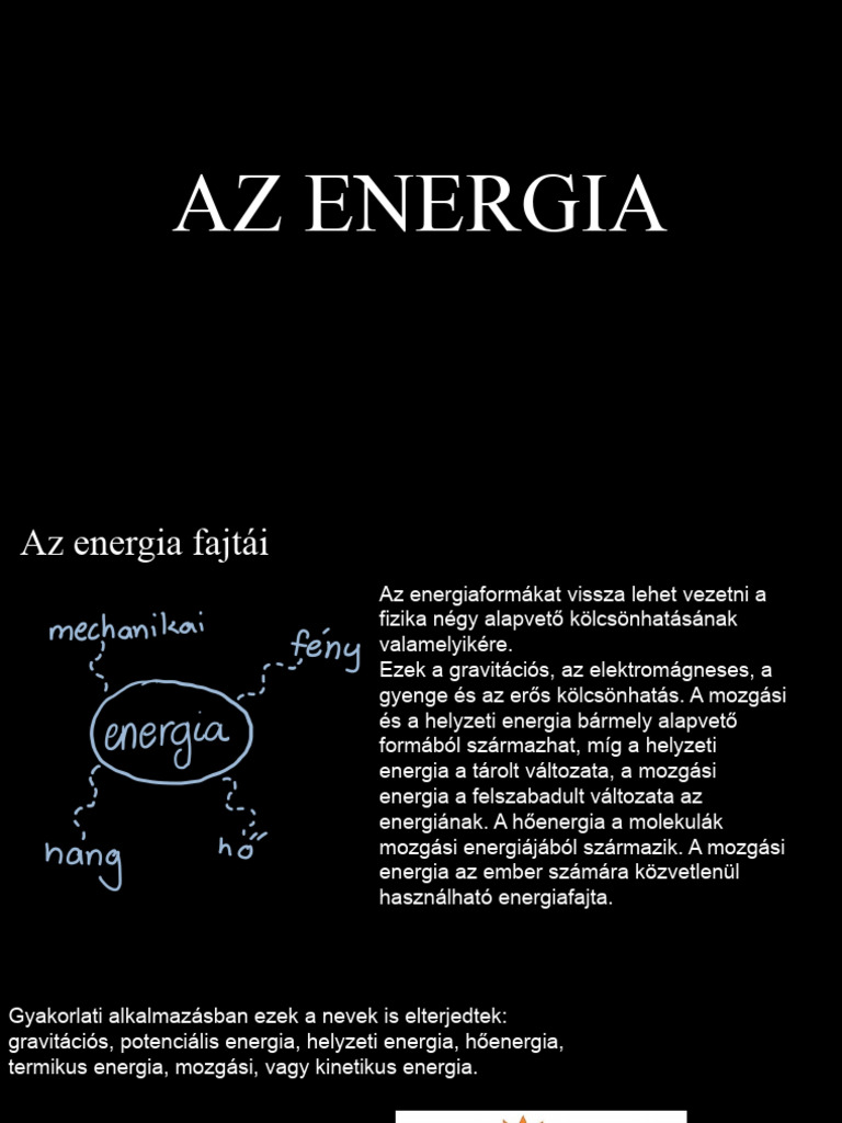 Energia PPT (Fizika 7. Osztály) | PDF