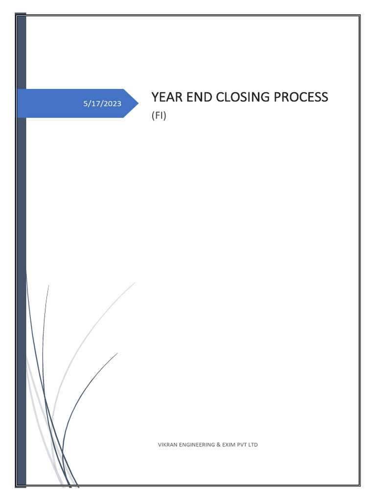 Year End Closing Process | PDF | Computer Engineering | Computer Science