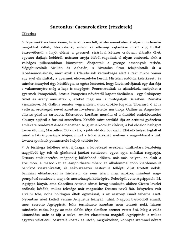 Suetonius Reszletek | PDF