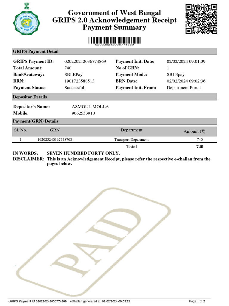 Challan 4 | PDF | Financial Services | Payments