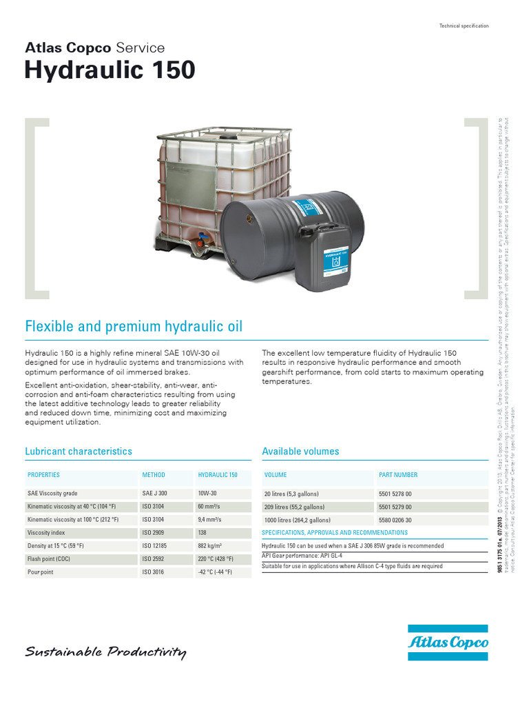 Hydraulic 150 | PDF | Motor Oil | Liquids