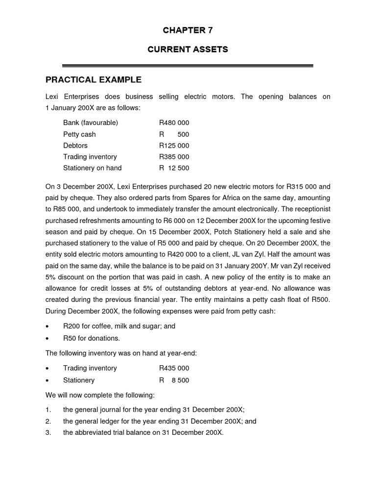 Chapter 7 - Practical Example | PDF | Expense | Finance & Money Management