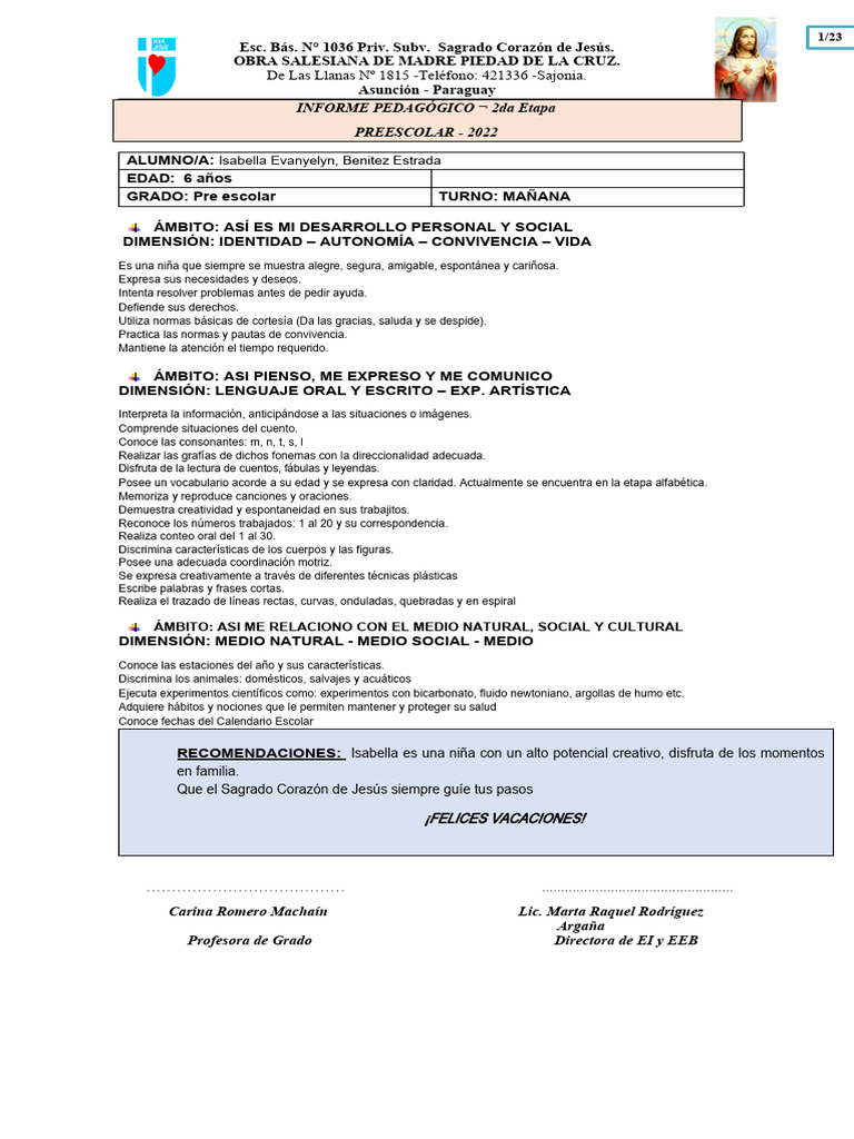 Informes 2021 Segunda Etapa | PDF | Educación de la primera infancia | Creatividad