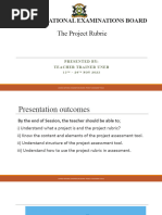 Project Work Marking Guide - Final | PDF | Learning | Creativity