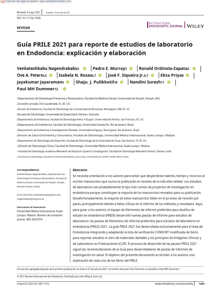 Normas Prile Explicadas e | PDF | Laboratorios | Odontología