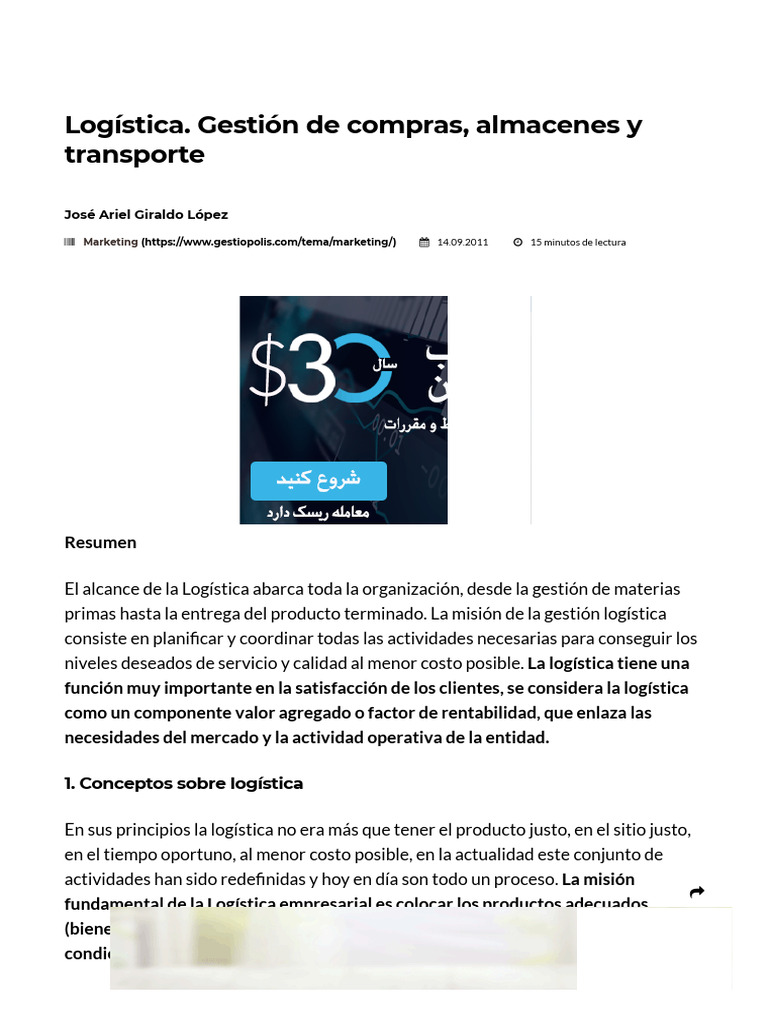 Logística y Gestión de Compras Efectiva | PDF | Logística | Business