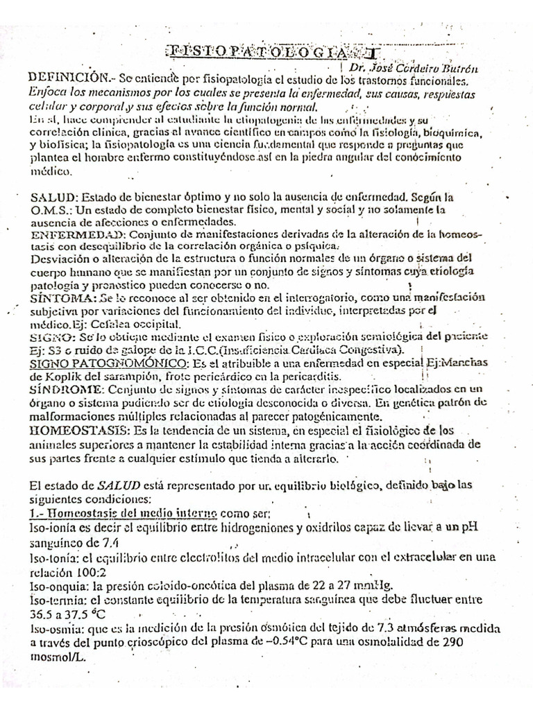 Fisiopatología - Función Normal | PDF