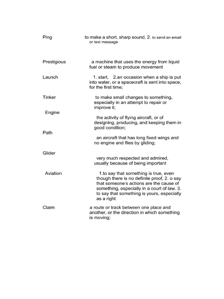 Aviation Vocabulary | PDF