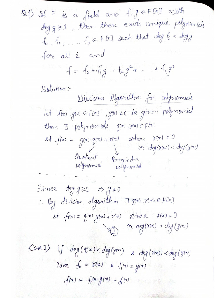 Algebra - 2 Tutorial - 2 | PDF