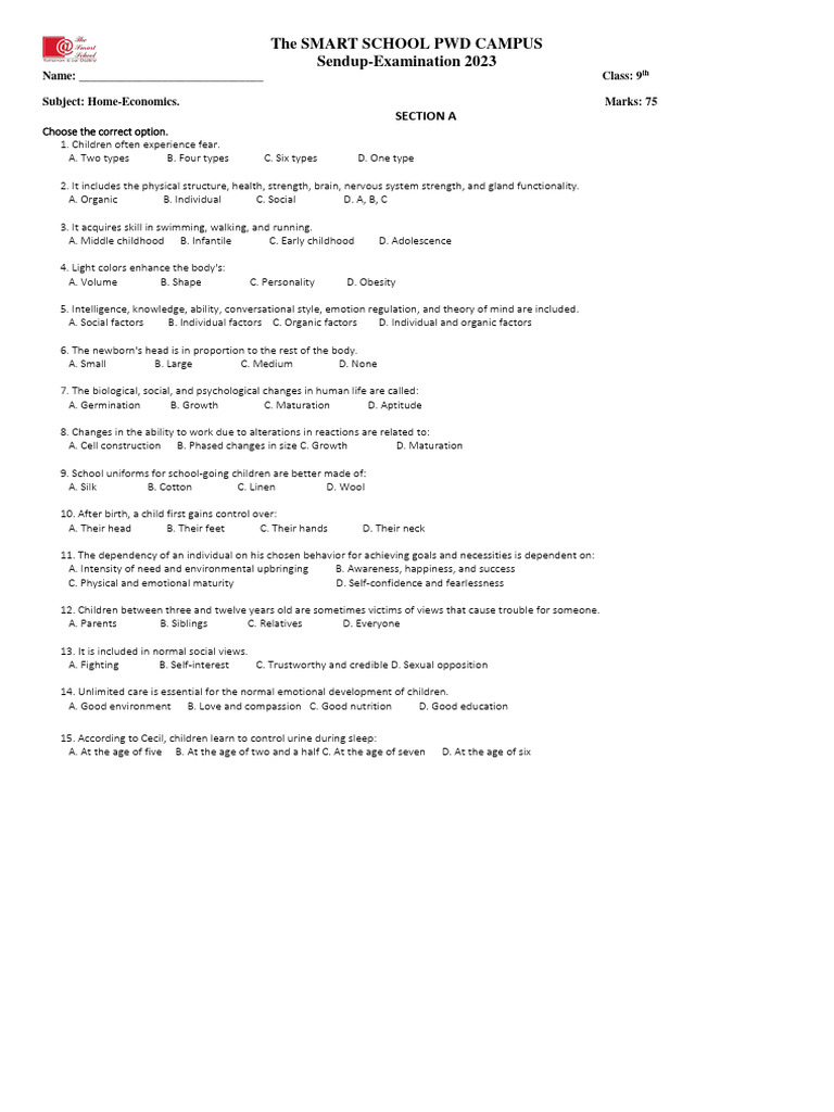 Home Economics 9 Sendup English | PDF | Behavior | Adolescence