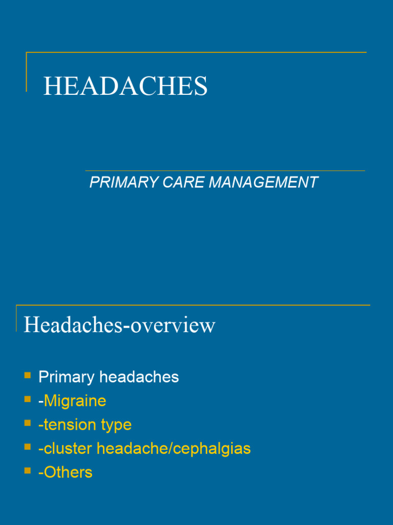 Headaches | PDF | Headache | Migraine