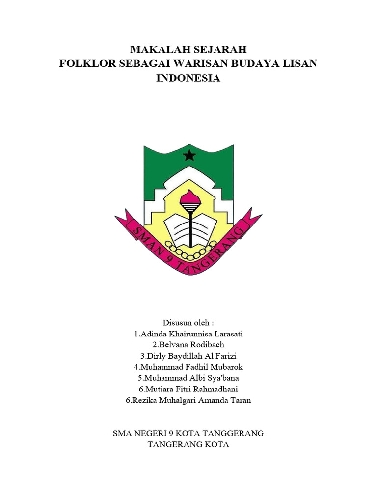 Folklor Sebagai Warisan Budaya Lisan Indonesia | PDF