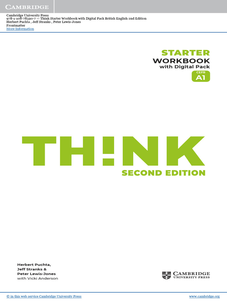 THINK Workbook Starter A1 With Digital Pack | PDF | Getty Images