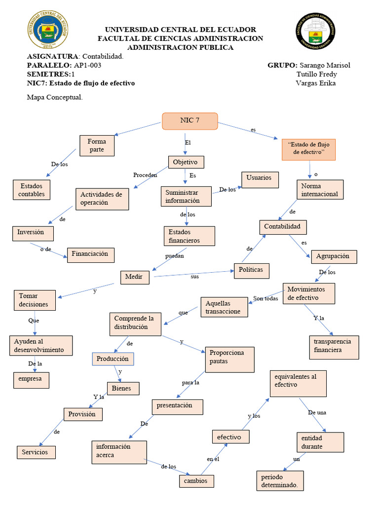 Mapa Conceptual de La Nic | PDF | Contabilidad | Dinero