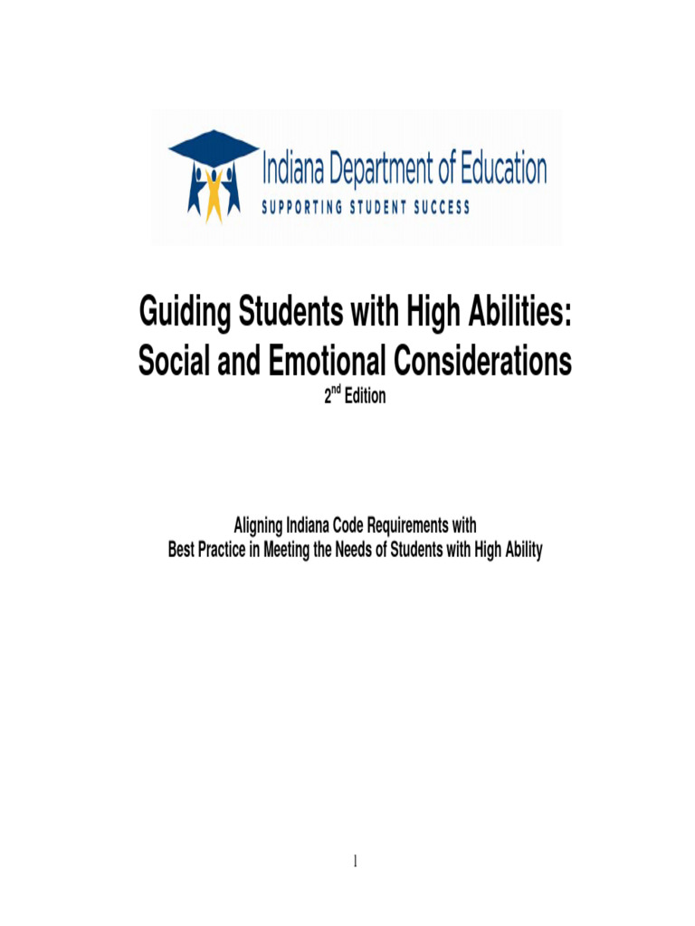 Supporting High Ability Students' Needs | PDF | Intellectual Giftedness ...